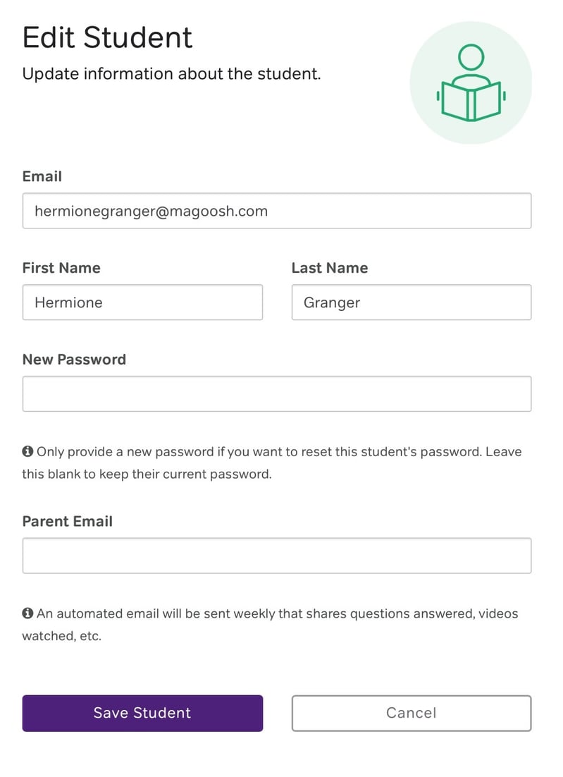 How to Edit Student Information