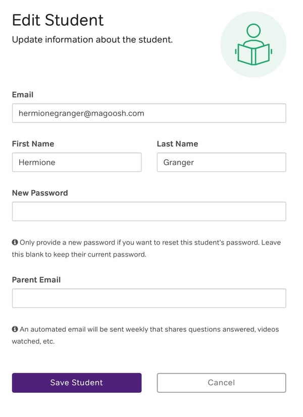 How to Edit Student Information
