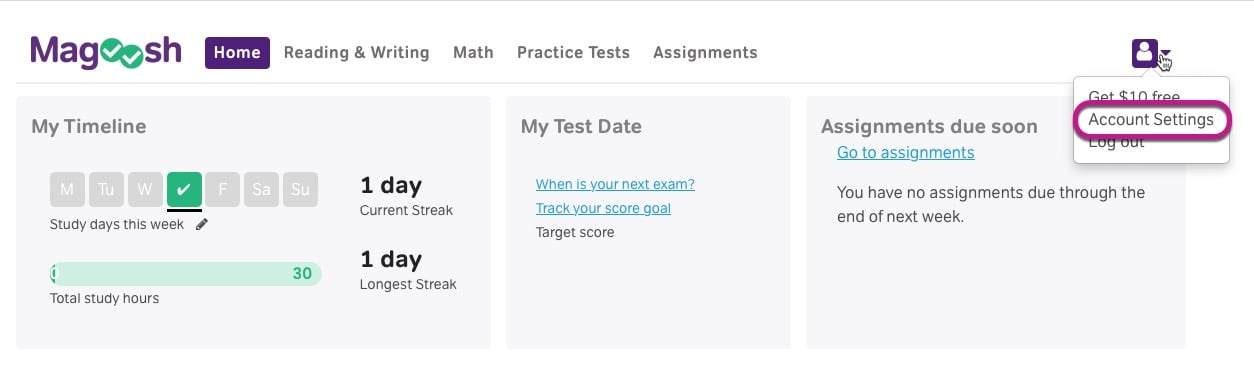 How can parents receive updates from Magoosh about their child?