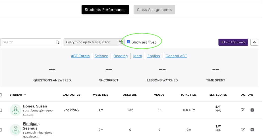 How do I view and re-enroll a former student?